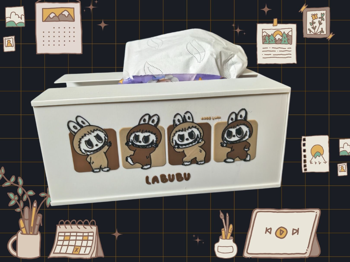 Labubu tissue box (replaceable image) by user_4172702670 MakerWorld ...