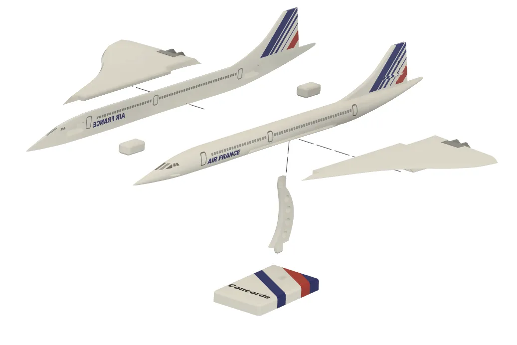Concorde Plane Kit Card - Free 3D Print Model - MakerWorld