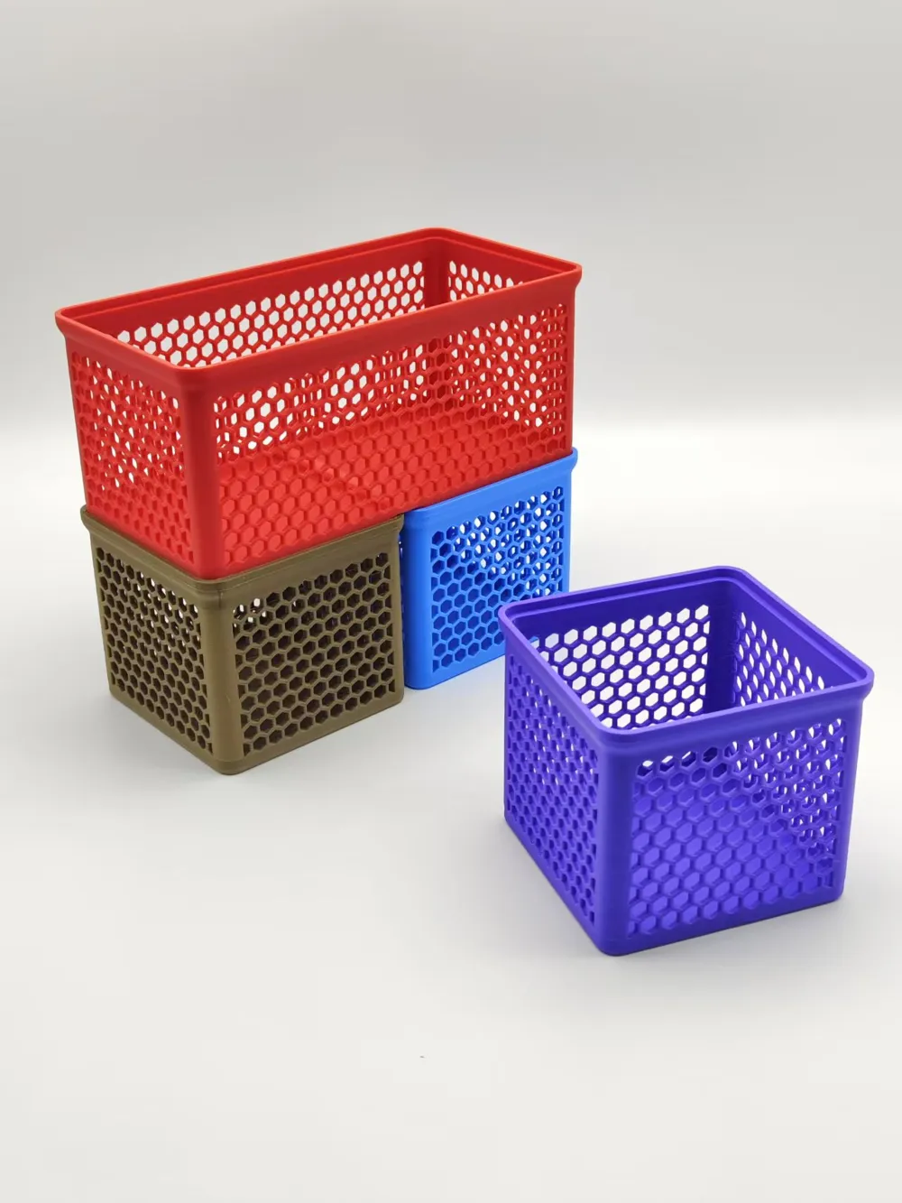Interlocking Stackable Storage Boxes of Varying Sizes - Customizable ...