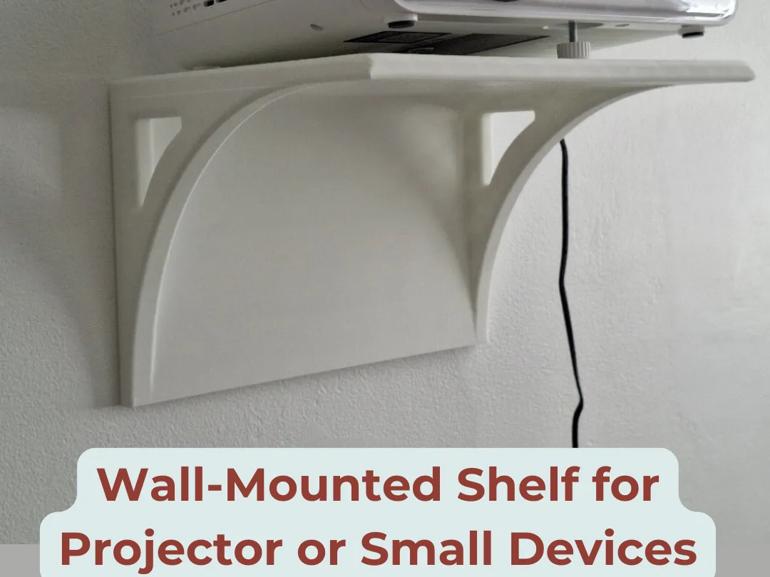 Wall-Mounted Shelf for Projector or Small Devices - Free 3D Print Model ...
