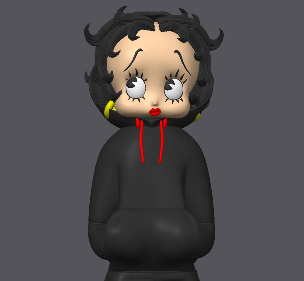 Urban Vibes Betty Boop Red And Black Heat - Free 3D Print Model ...