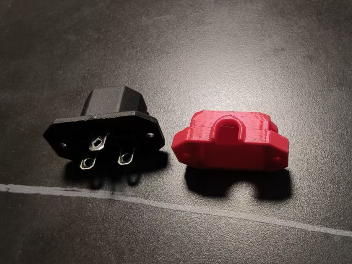 C13/AC-04E Straight-Foot AC Power Outlet Rear Cover by user_2503490147 ...