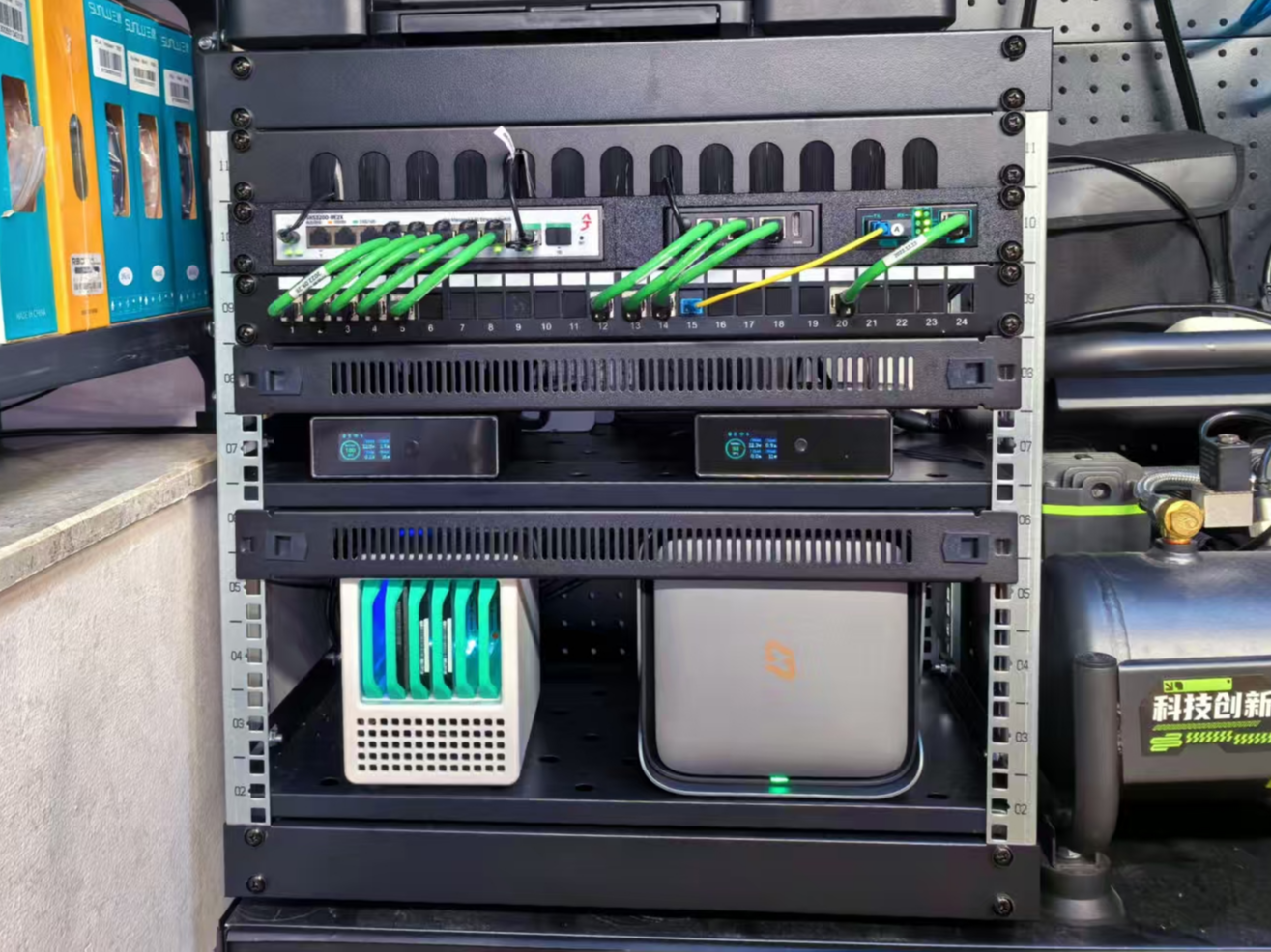 19-inch rack mount 1U switch and soft router mounting bracket by 远去的飞鱼 ...
