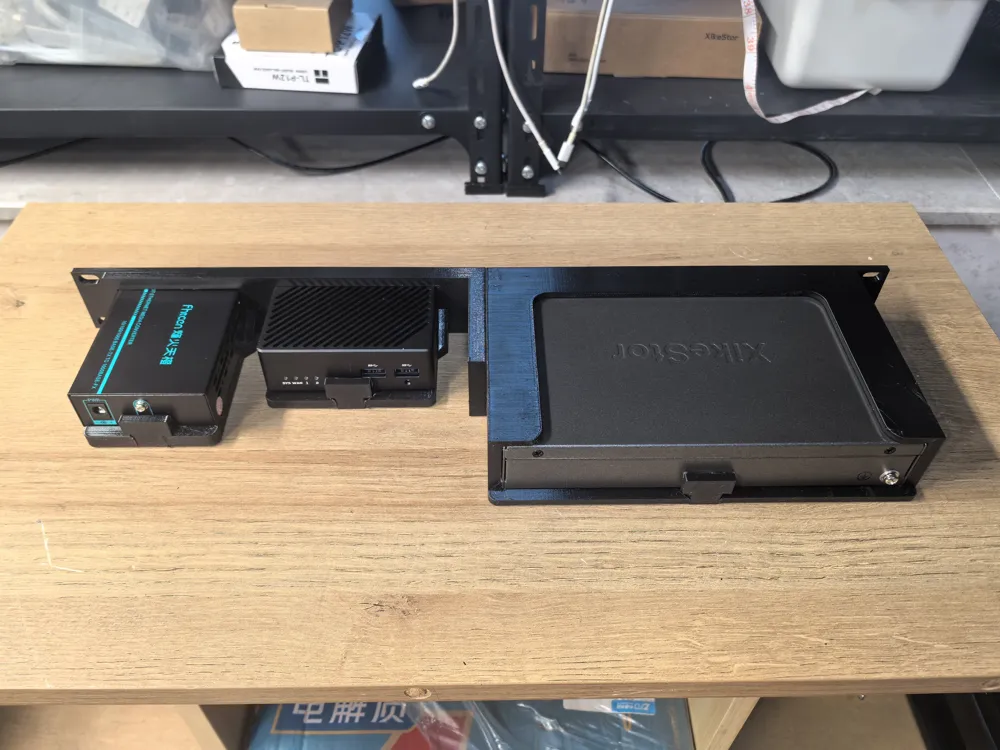 19-inch rack mount 1U switch and soft router mounting bracket by 远去的飞鱼 ...