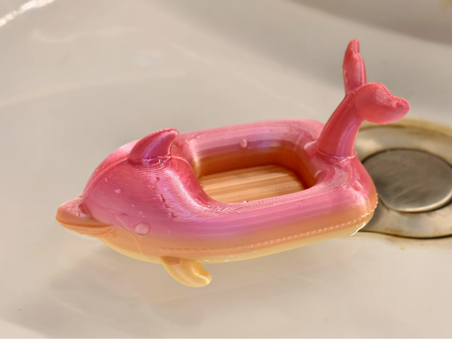 Dolphin inflatable boat, a floatable pool toy, 50-minute print by user ...