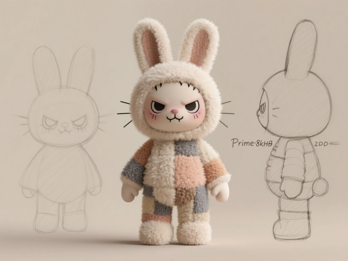 labubu plush toy, Print-in-Place, for A1 mini by why MakerWorld ...