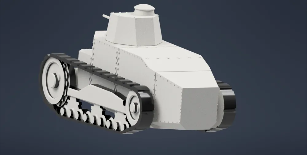 WW1 French tank model kit by CHprints_757_ MakerWorld: Download Free 3D ...