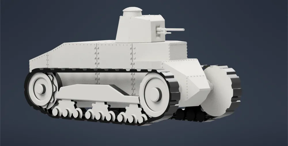 WW1 French tank model kit by CHprints_757_ MakerWorld: Download Free 3D ...