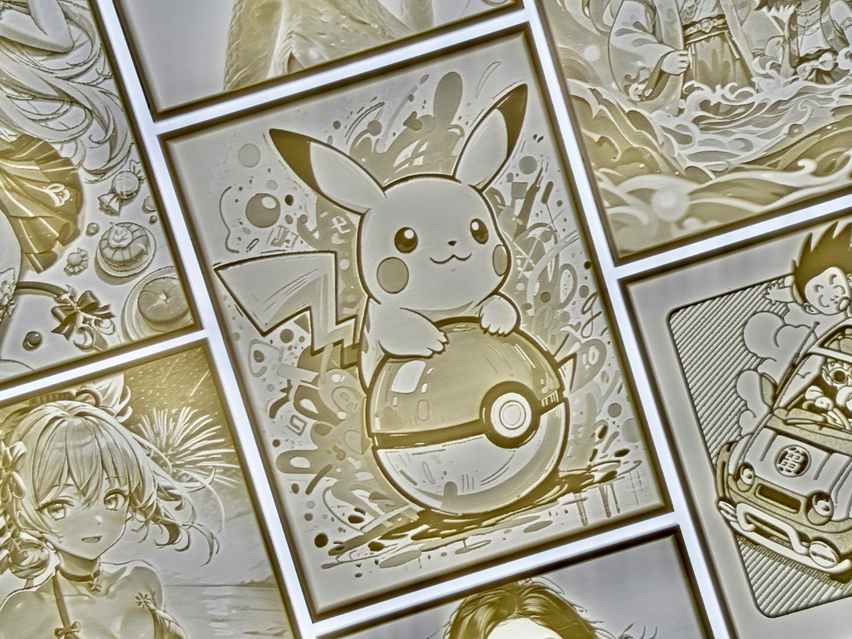 Pokémon Pikachu Pokeball lithophane by 美度三维 MakerWorld: Download Free ...