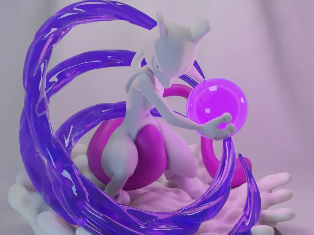 Pokemon - Mewtwo Shadow Ball - Free 3D Print Model - MakerWorld