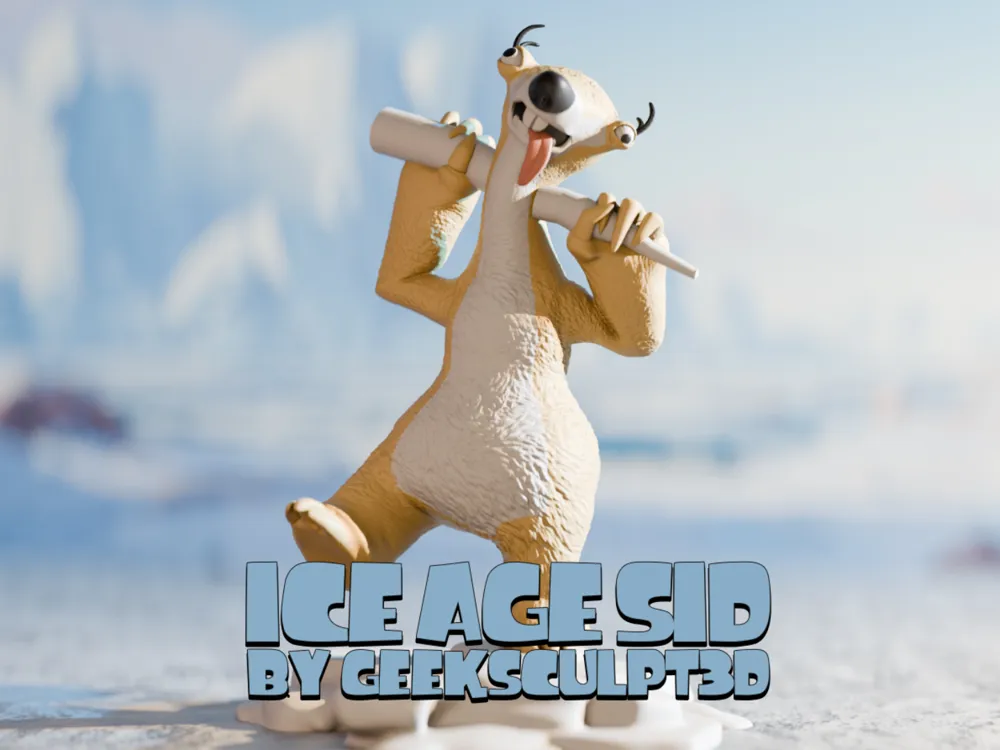 Eiszeit Faultier Sid Figur von GeekSculpt3D MakerWorld: Kostenlose 3D-Modelle herunterladen