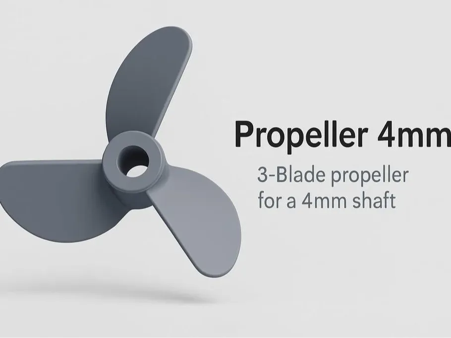 4mm Propeller – 3-Blade Model for 4mm Shaft - Free 3D Print Model ...