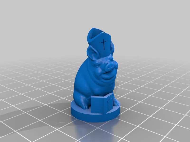 Pig themed Chess pieces Remixed by Haap MakerWorld: Download Free 3D Models