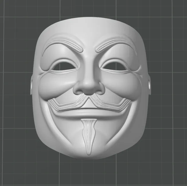 Anonymous Party Mask by PrintVision MakerWorld: Download Free 3D Models