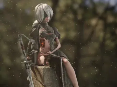 2B Sister Sitting Pose by 小战鹰3D MakerWorld: Download Free 3D Models