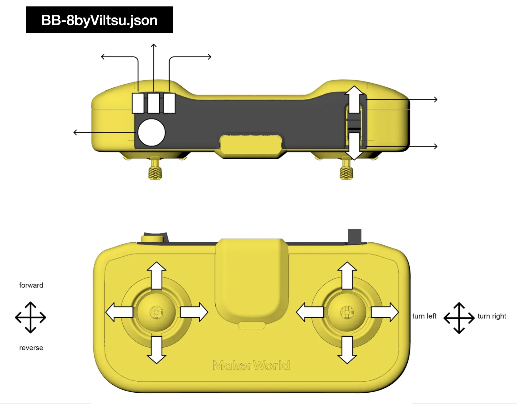 BB-8 CyberBrick Droid (RC Sphere) - Free 3D Print Model - MakerWorld