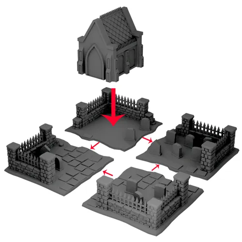 Haunted Graveyard by Two goblins in a trench coat MakerWorld: Download ...