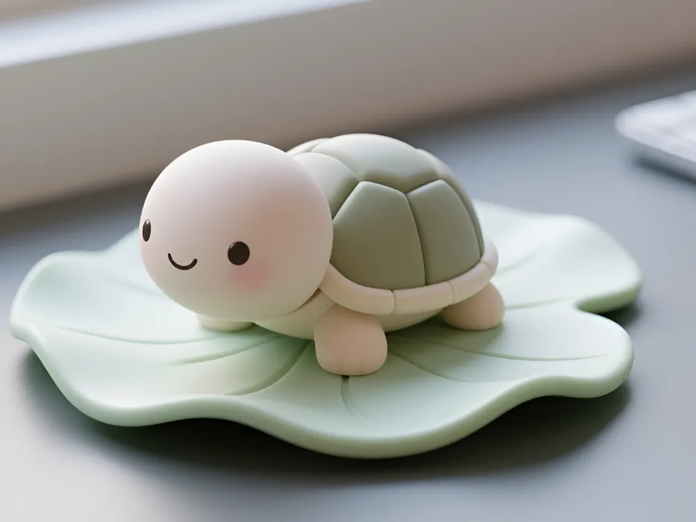 Minimalist Baby Turtle on Lily Pad – Cute 3D Print by Craftitect ...