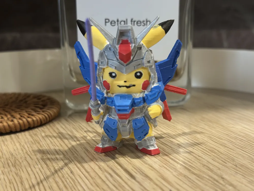 Pikachu Gundam model by user_2362074658 MakerWorld: Download Free 3D Models