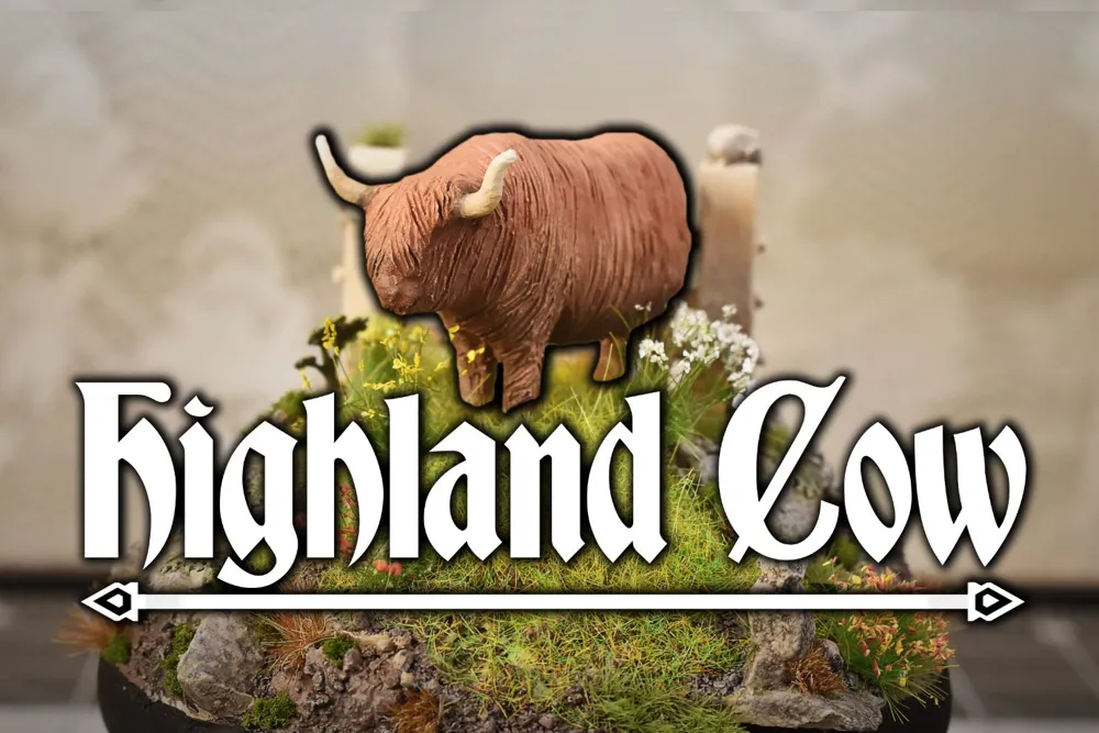 Skyrim highland cow miniature 25mm / 28mm scale by Phylius MakerWorld ...