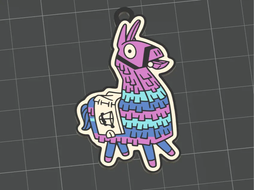 Fortnite Llama Keychain - Free 3D Print Model - MakerWorld