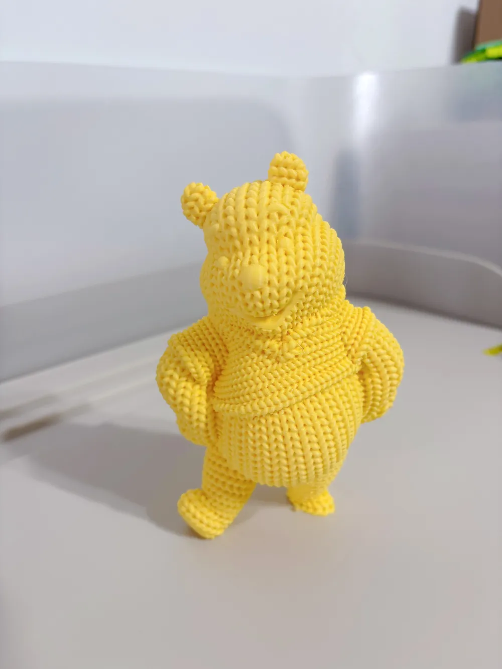 Knitted Winnie the Pooh by cecily MakerWorld: Download Free 3D Models