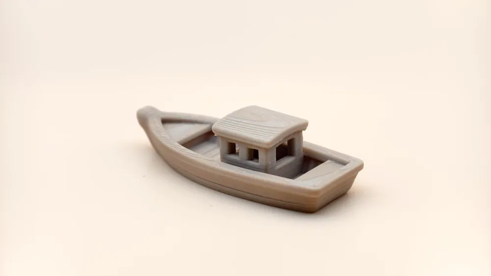 A small fishing boat, floatable, 30-minute print, no supports required ...