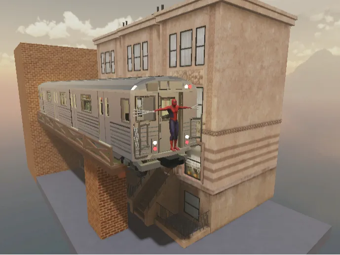Spider-man Train Saving Scene Diorama - Free 3D Print Model - MakerWorld