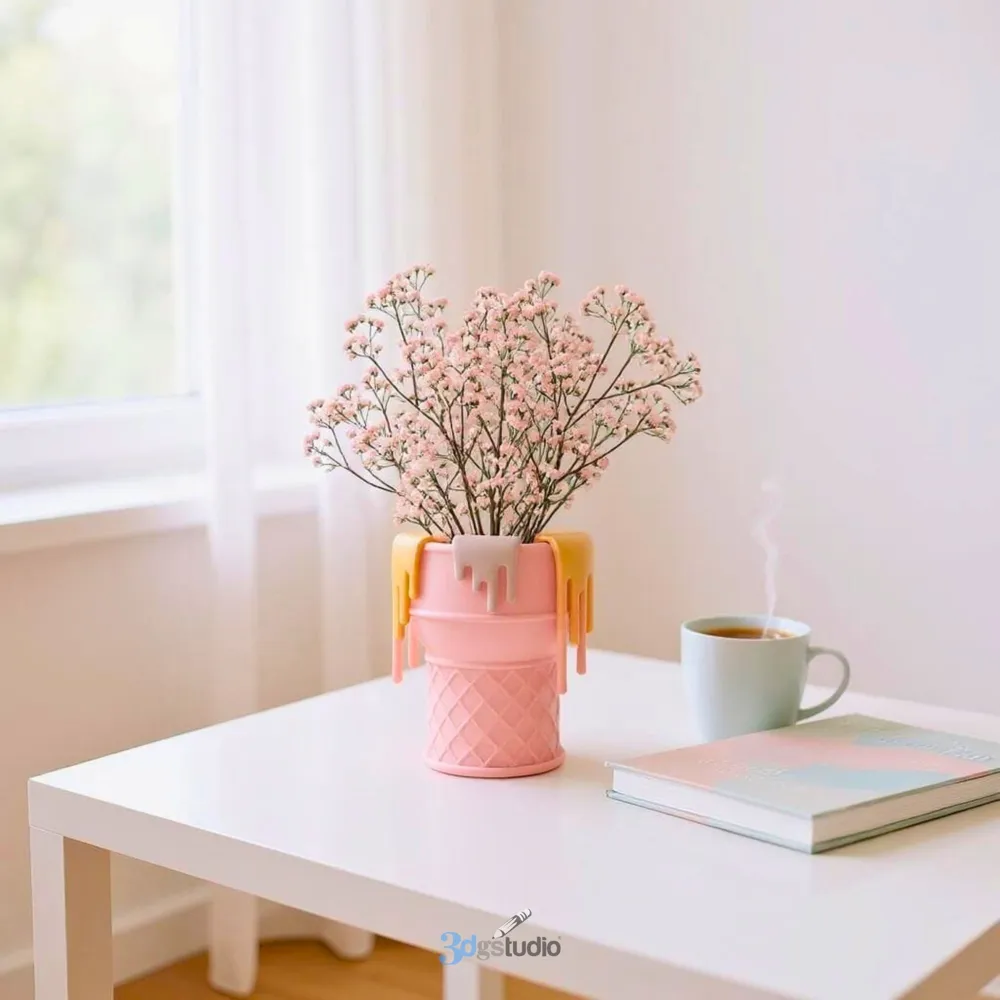 Ice Cream Cone Planter by 3Dgs Studio MakerWorld: Download Free 3D Models