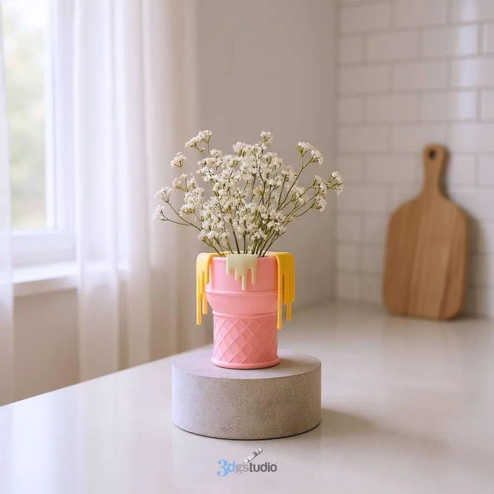 Ice Cream Cone Planter by 3Dgs Studio MakerWorld: Download Free 3D Models