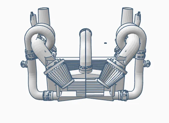 twinturbo exhaust ls3 add-on by huxi MakerWorld: Download Free 3D Models