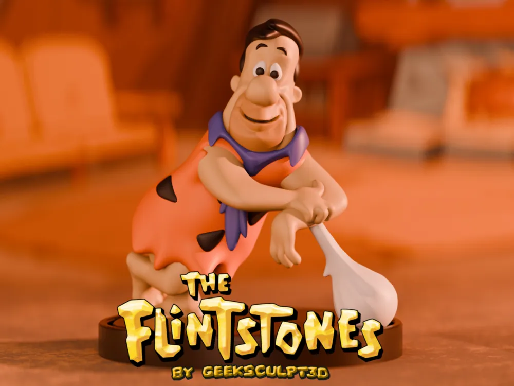 The Flintstones - Fred Flintstone Collectible - Free 3D Print Model ...