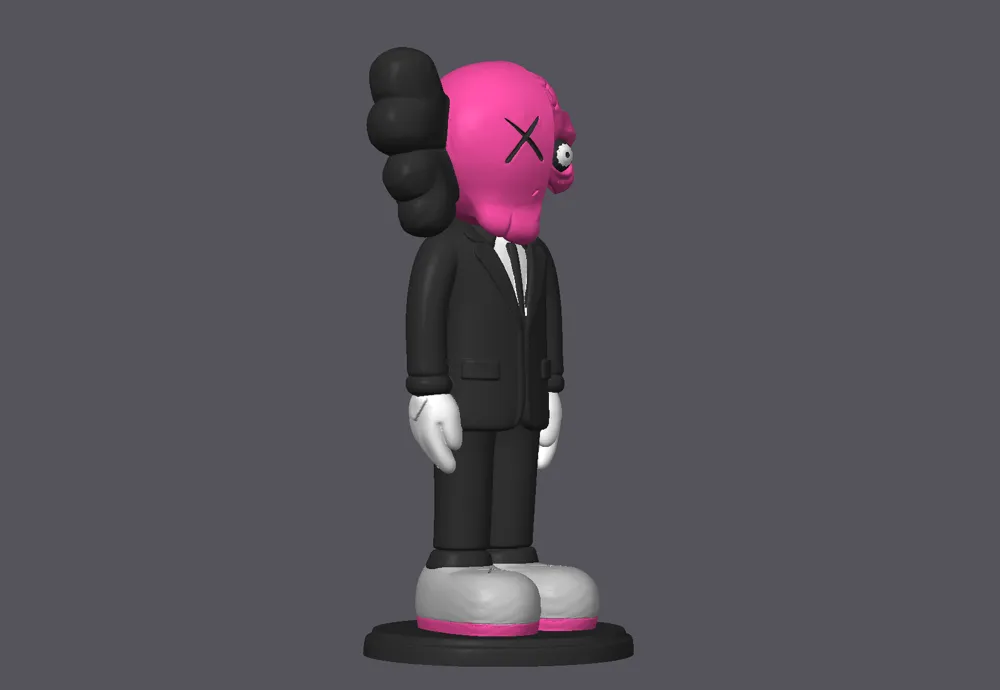KAWS Flayed Black&White Suit Edition Pink Accents by Ryan MakerWorld ...