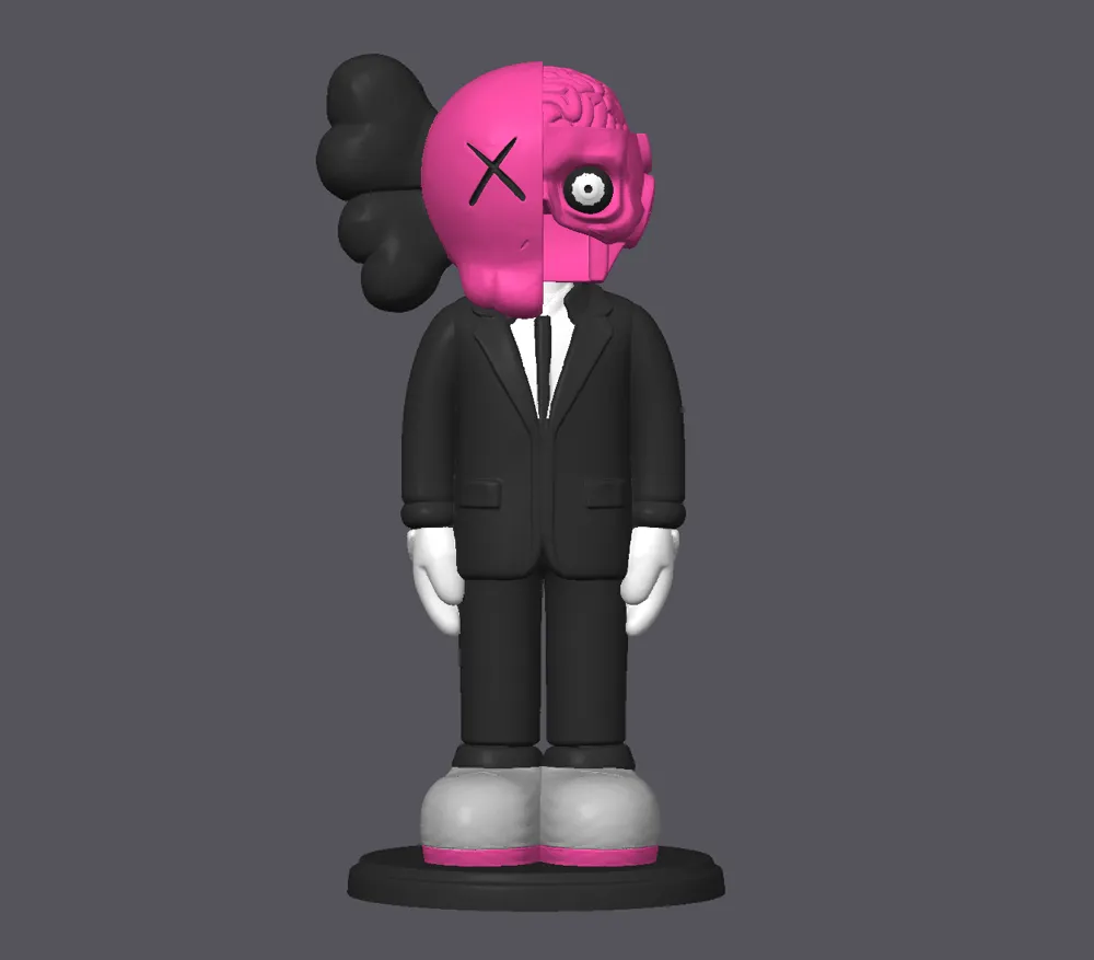 KAWS Flayed Black&White Suit Edition Pink Accents by Ryan MakerWorld ...