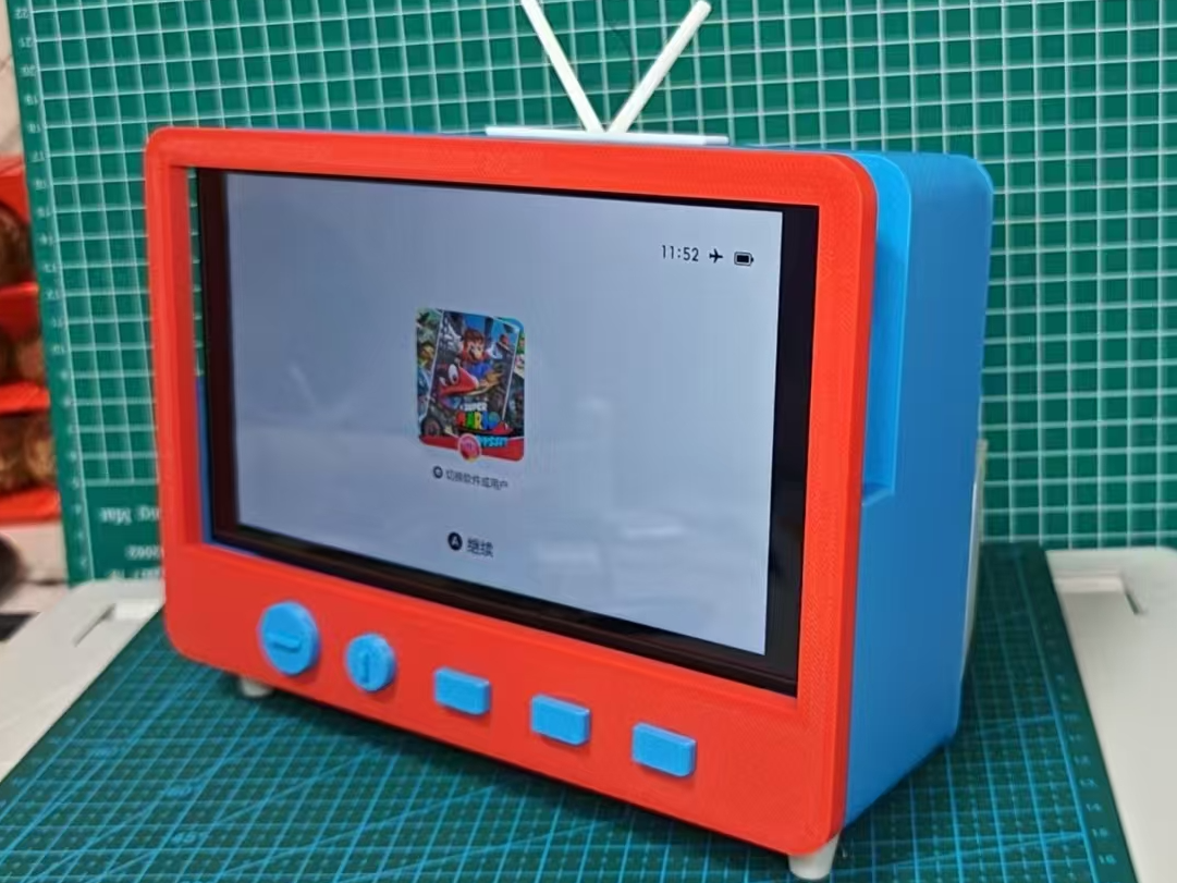 Retro Television Stand switch2 by tt_tt MakerWorld: Download Free 3D Models