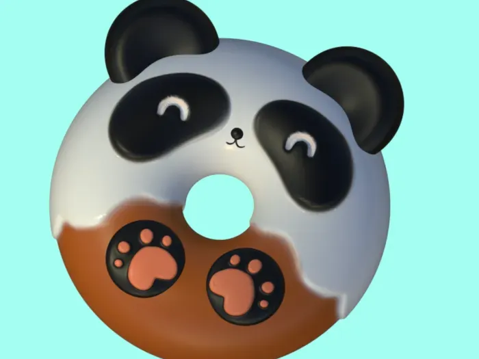 Panda Donut - Free 3D Print Model - MakerWorld