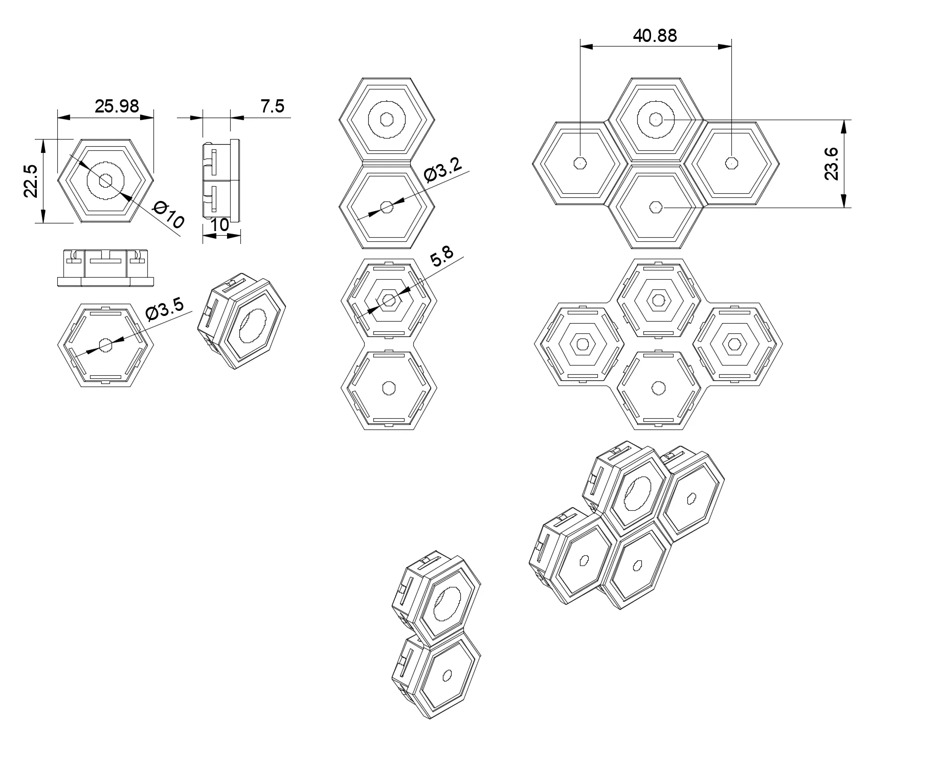 Honeycomb Storage Wall (HSW), Wall-mounted Storage System - Free 3D ...