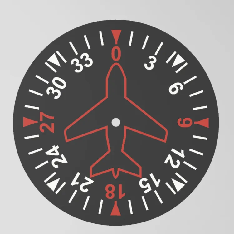 Flight compass- aviation clock - Free 3D Print Model - MakerWorld