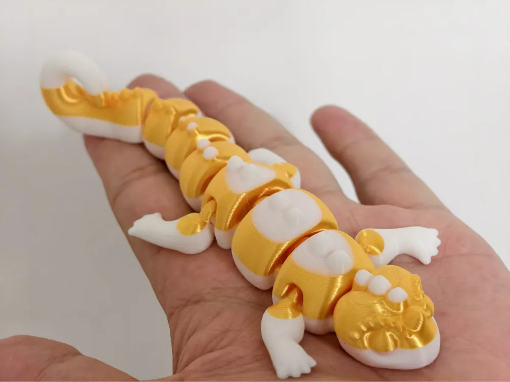 Articulated Gecko, no supports, phone printable by 一条咸鱼 MakerWorld ...