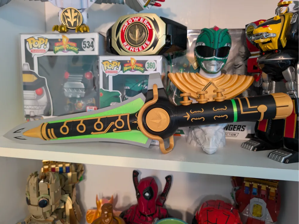 MMPR Green Ranger Dragon Dagger by chexx05 MakerWorld: Download Free 3D ...