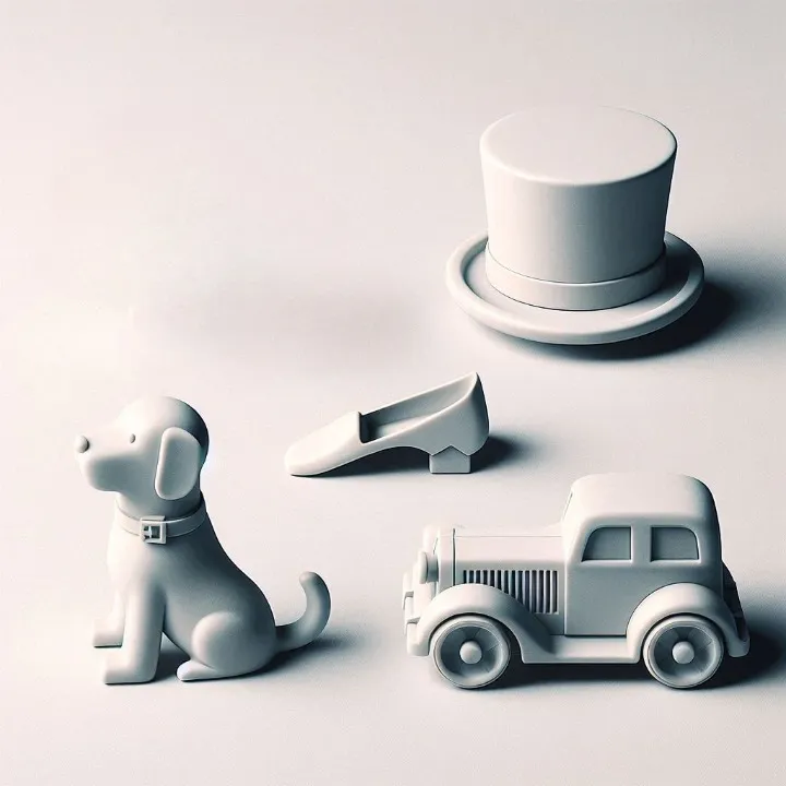 Minimalist Monopoly Tokens – Sleek Game Piece Set - Free 3D Print Model ...