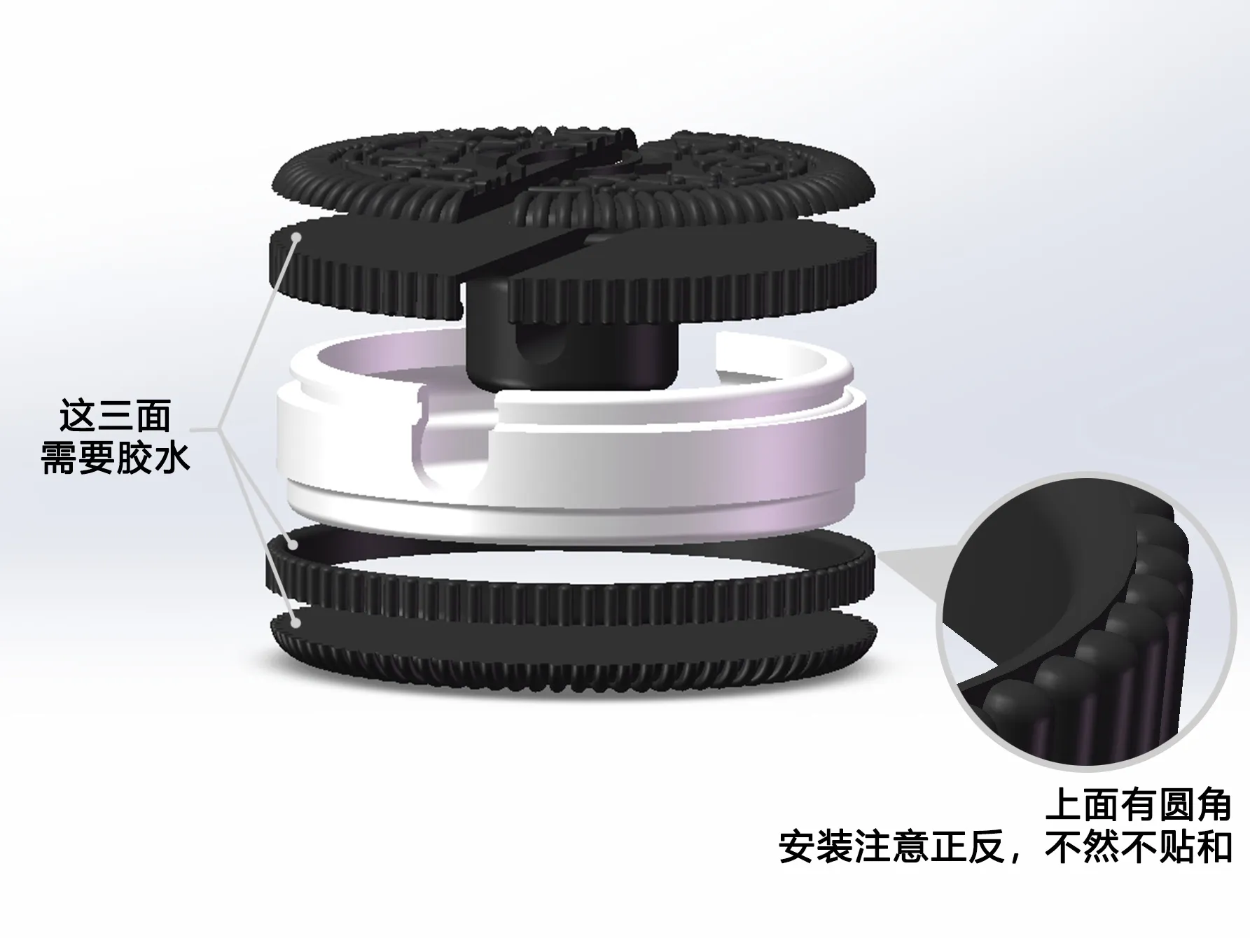 Oreo Cable Winder, 27g fully disassembled! Makes a great desk ornament ...