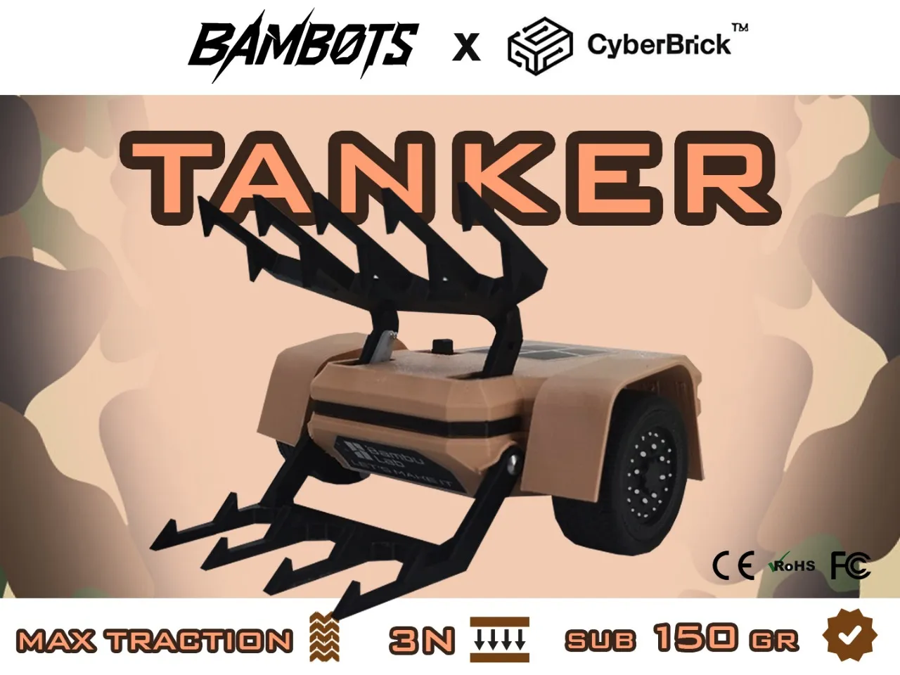 SCRAPTOR 150g Antweight Cyberbrick Combat Robot by FADY MakerWorld ...