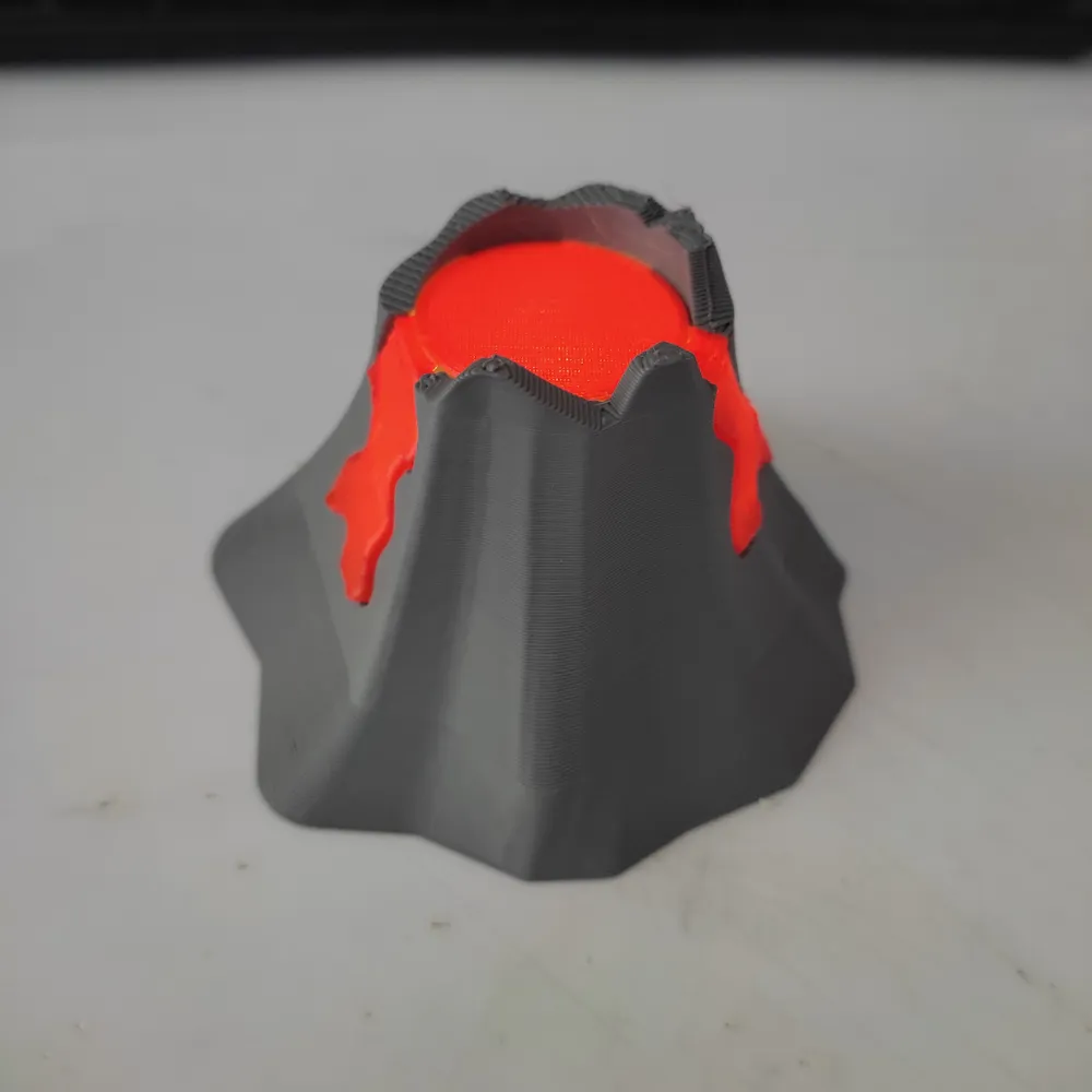 Erupting volcano diorama with glowing lava by nadapapa MakerWorld ...