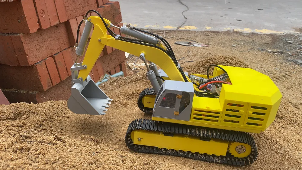 Remote Control Hydraulic Excavator, Excavator Model, 3D Printed by ...