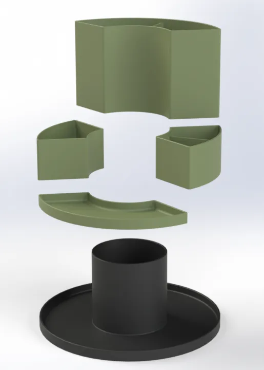 Round Desk Organizer - Free 3D Print Model - MakerWorld