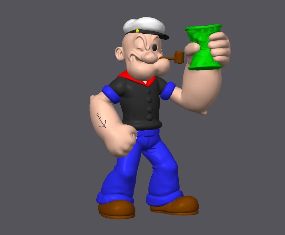 Popeye the Sailor Man Classic Cartoon Legend - Free 3D Print Model ...