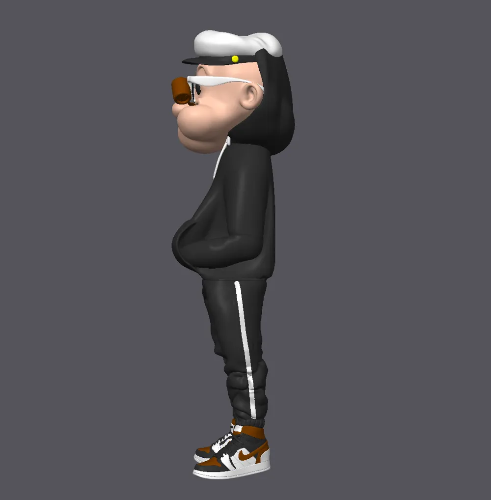 Urban Vibes Popeye Blacked Out Drip Sailor Swagger by Ryan MakerWorld ...