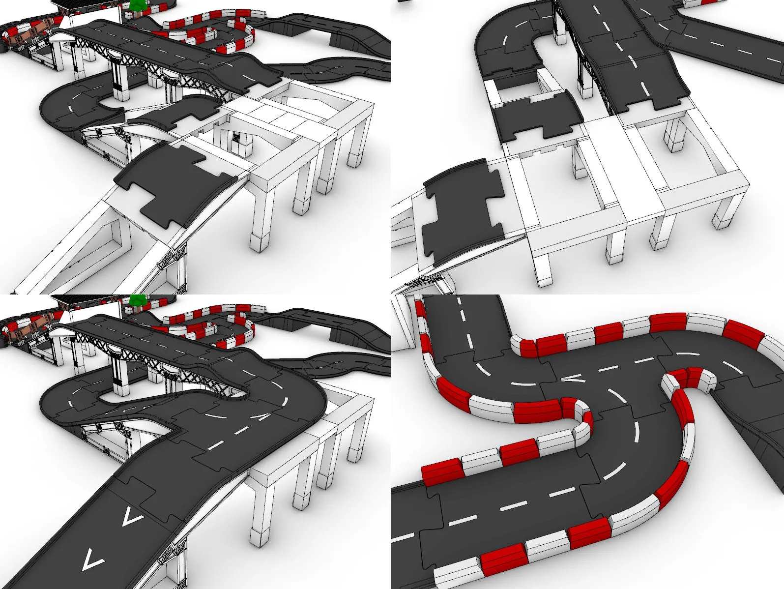 Modular CyberBrick Race Track Builder - Free 3D Print Model - MakerWorld