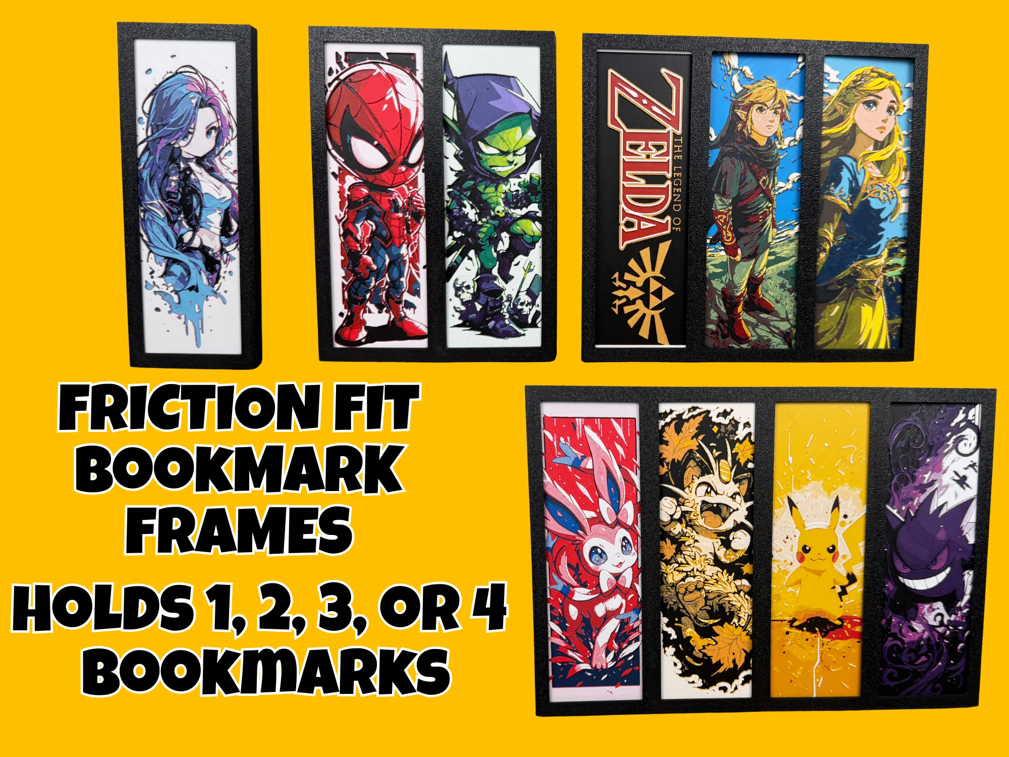 Bookmark Frames - Friction Fit - Free 3D Print Model - MakerWorld
